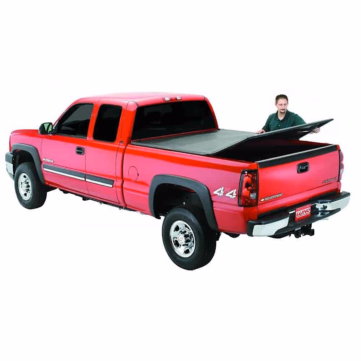 Lund Genesis Tri-Fold Soft Folding Truck Bed Tonneau Cover | 95093 | Fits 2007 - 2013 Chevy/GMC Silverado/Sierra 6' 7" Bed (78.7")