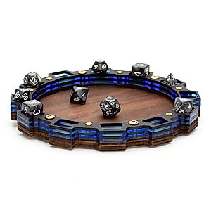 Dice Tray C4Labs Sprocket Design for Gaming, Tabletop, RPG ~ Electric Blue