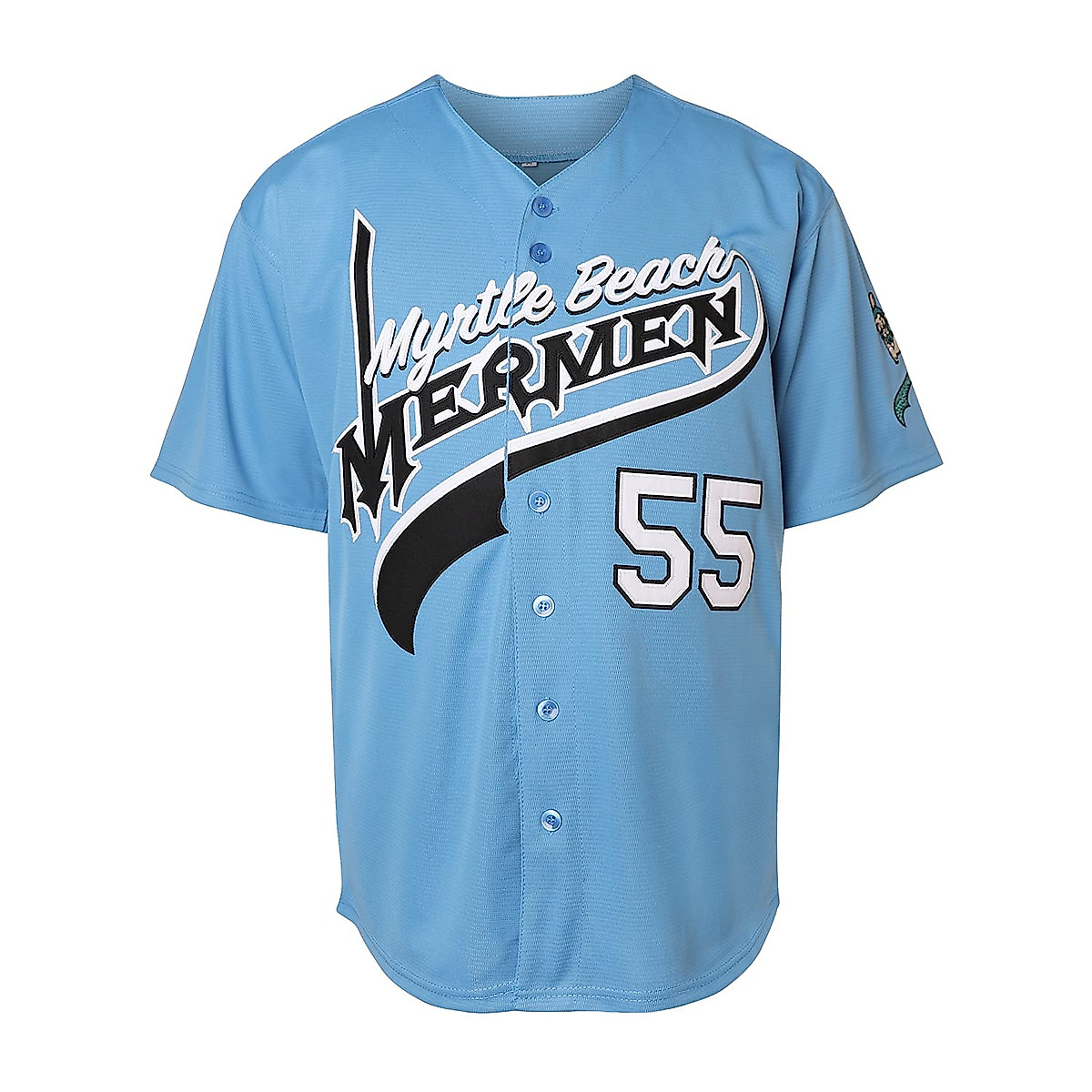 MESOSPERO Mens 55 Kenny Powers Shirt Eastbound and Down Movie Baseball Jersey Stitched (55 Blue, Medium)