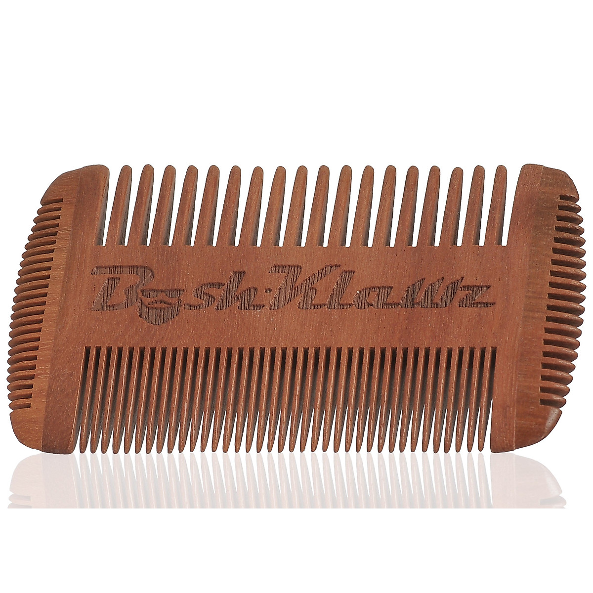 4Klawz Beard Comb - Pocket Comb for Men's Hair Beard Mustache and Sideburns with 4 Sides of Wide & Fine Teeth - Best Bearded Man Grooming Gift Special