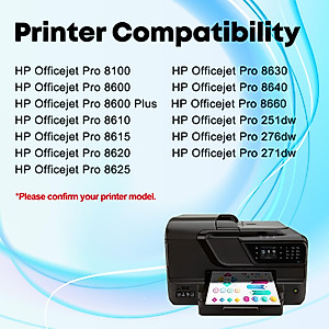 Miss Deer Compatible Ink Cartridge Replacement for HP 951 951XL 950XL 951XL for HP Officejet Pro 8600 8610 8620 8630 8640 8100 8625 8615 251dw 271dw 276dw Printer (1 Cyan, 1 Magenta, 1 Yellow), 3-Pack