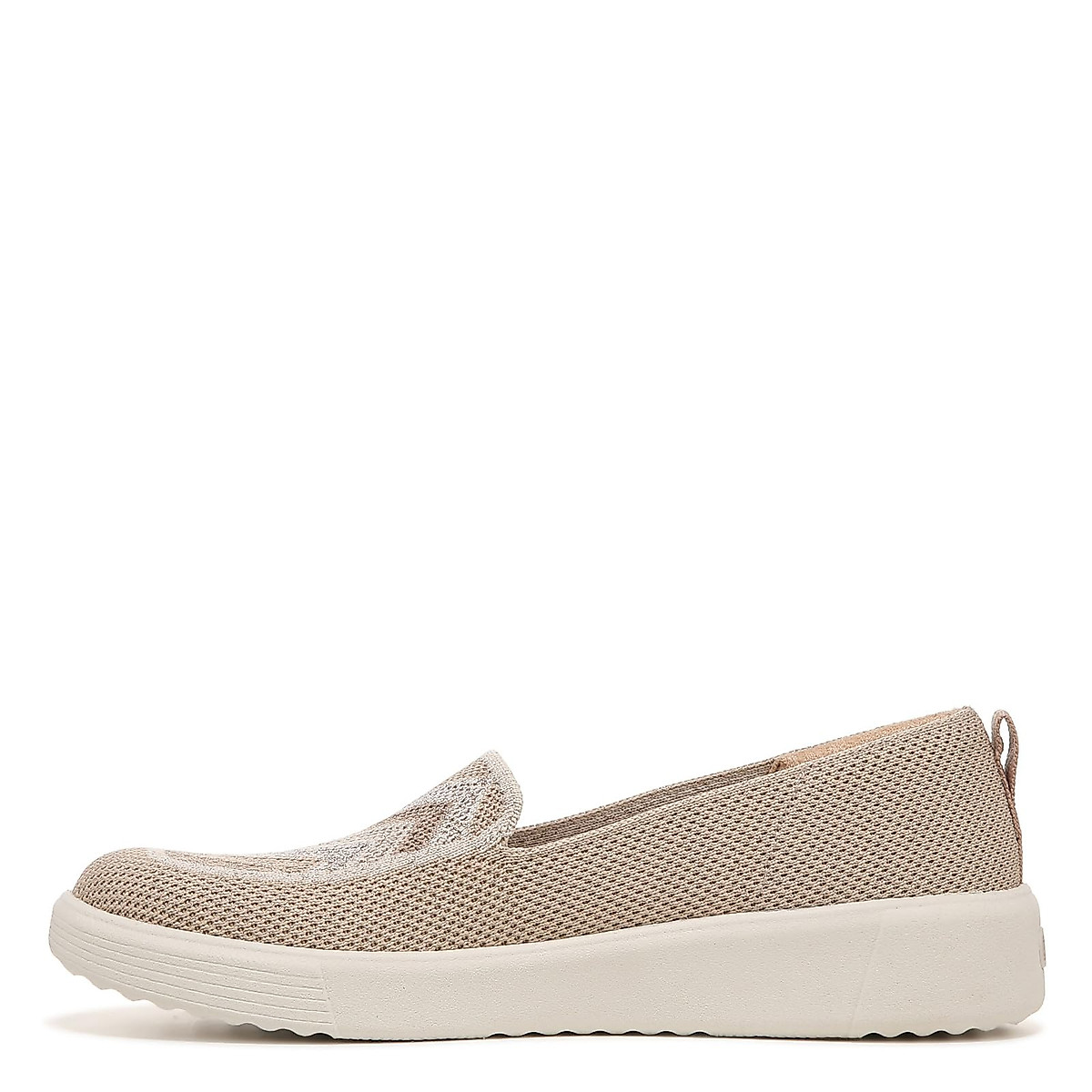 BZees Womens March On Moc Slip-on Loafer, Hazelnut Chevron Knit, 7 US