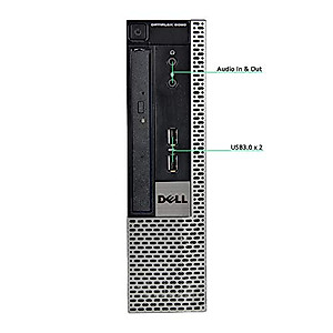 Dell Optiplex 9020 USFF Desktop - Intel i5-4570 Upto 3.6GHz, HD Graphics 4600 4K Support, 16GB RAM, 1TB SSD, DisplayPort, HDMI, DVD, AC Wi-Fi, Bluetooth, TDL - Windows 10 Pro (Renewed)