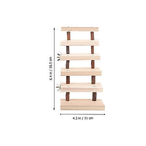 Ipetboom Hamster Climbing Ladder Reusable Hamster Ladder Hamster Wood Ladder Small Animal Ladder Chinchilla Climbing Toy Rat Ladders Chinchilla Climbing Ladder Chinchilla Ladder Toys
