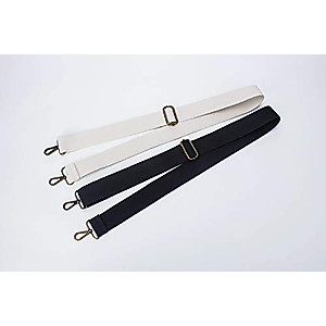 YONBEN Crossbody Purses For Women Medium with Handles Long Strap Canvas Satchel Purse (Black)