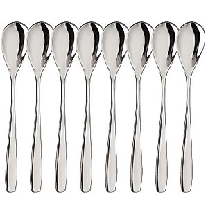 Stainless Steel Egg Spoons for Soft Boiled Eggs Set Espresso Spoons for Dessert, Tea, Coffee