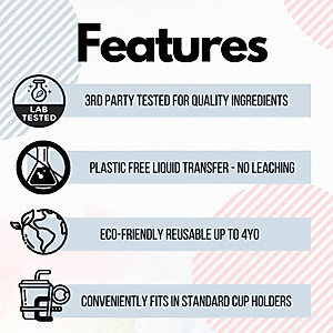 Hamarue 3-in-1 Stainless Steel Sippy Cups for Toddlers | Non-Toxic Insulated Stainless Steel Baby Bottle | Straw Cup With Removeable Handles | Plastic Free Liquid Transfer (8 oz, Bluel)