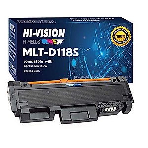HI-VISION HI-YIELDS Compatible MLT-D118S [1,200 Pages] Stardard Yield Toner Cartridge Replacement for Samsung 118S, Used in Xpress M3065FW M3015DW (Black, 1-Pack)