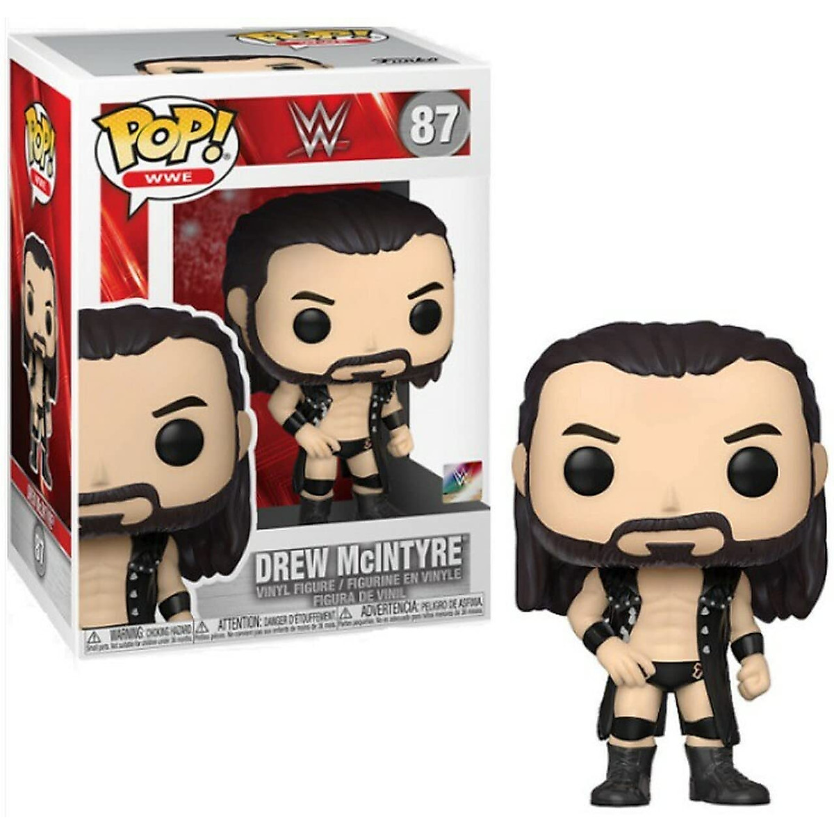 POP WWE: Drew McIntyre Funko Vinyl Figure (Bundled with Compatible Box Protector Case), Multicolor, 3.75 inches