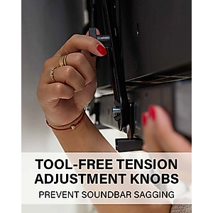 Sanus Universal Soundbar TV Mount Kit for Mounting Soundbars Under TV - Fits Most Sound Bars Up to 15 Lbs - Easy Install & Full Motion Capability - SOA-SBM2