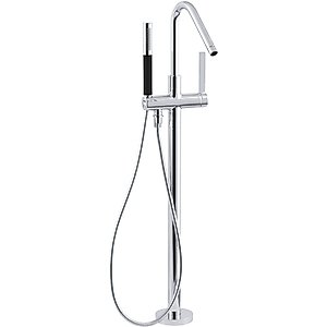 KOHLER K-T97344-4-CP Stillness Floor-Mount Bath Filler with Handshower, Polished Chrome