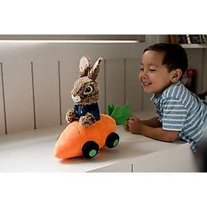 Animal Adventure | Peter Rabbit and Flopsy | Collectible 11" Singing Plush Peter Rabbit Driving a Carrot Car