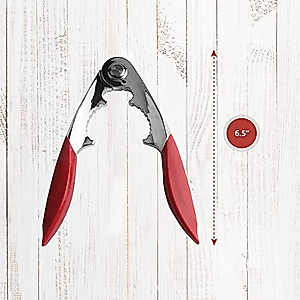 Maine Man Spring-Action Lobster Cracker, Chrome-Plated Zinc Alloy and Silicone