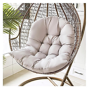 Outdoor Indoor Hanging Chair Cushion,Hanging Basket Hanging Egg Chair Cushions,Garden Swing Cushion Replacement, Soft And Comfortable Hammock Chair Cushion(No Chair)(Color:Lake Blue) ( Color : Light G