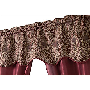 GoodGram 5 Piece Window Set, 54 x 84-Inches, Brick