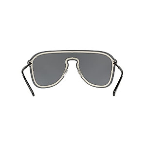 Versace Women's Shield Sunglasses, Silver/Grey, One Size