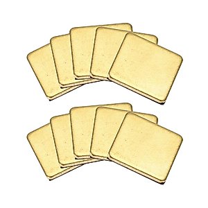 uxcell Flat IC Chipset Thermal Copper Heatsink with Adhesive Pad for RPI,12x12x1mm 10pcs