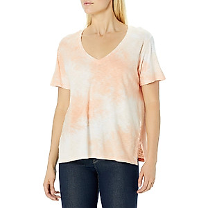 Michael Stars Women's Rosie Tie Dye V-Neck Boyfriend Tee, Camilia, One Size