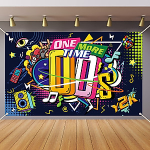 Early 2000s Theme Backdrop Hip Hop Graffiti Back to 00's Party Banner Background 71x43.3 Inch Fabric Wall Table Decorations Photo Booth Props