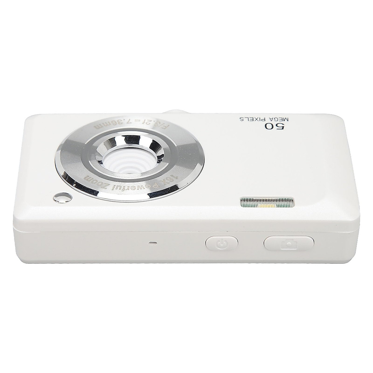 Compact Camera, 4K Digital Camera 16X Zoom 2.7 Inch TFT Screen 50MP Autofocus for Photography (Silver)