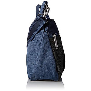 Baggallini Womens Anti Theft Cross Over Crossbody Hobo, Steel Blue Antitheft, One Size US