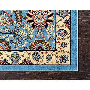 Unique Loom Espahan Collection Area Rug - Cape Cod (2' 2" x 3' 1" Rectangle, Blue/ Black)