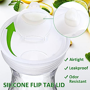 12 Packs Plastic Carafe with Lids 34 oz Clear Mimosa Juice Containers Acrylic Beverage Carafe Pitcher Drink Containers for Fridge Outdoor Iced Tea Powdered Juice Milk Coffee Party Mimosa Bar