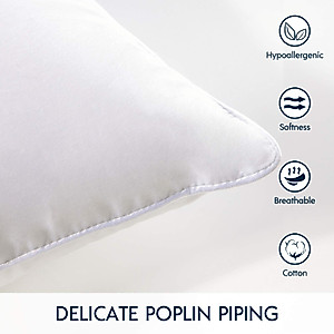 Phantoscope 18x18 Pillow Insert - Throw Pillow Insert with 100% Cotton Cover - 18 Inch Square Form Microfiber Pillow Sham Stuffer - Couch Cushion Pillow, 1 Count (Pack of 1)