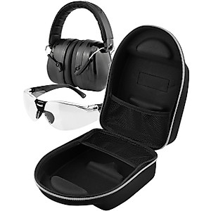 TRADESMART Ear Muffs & Glasses for Shooting, with Hard Carrying Case