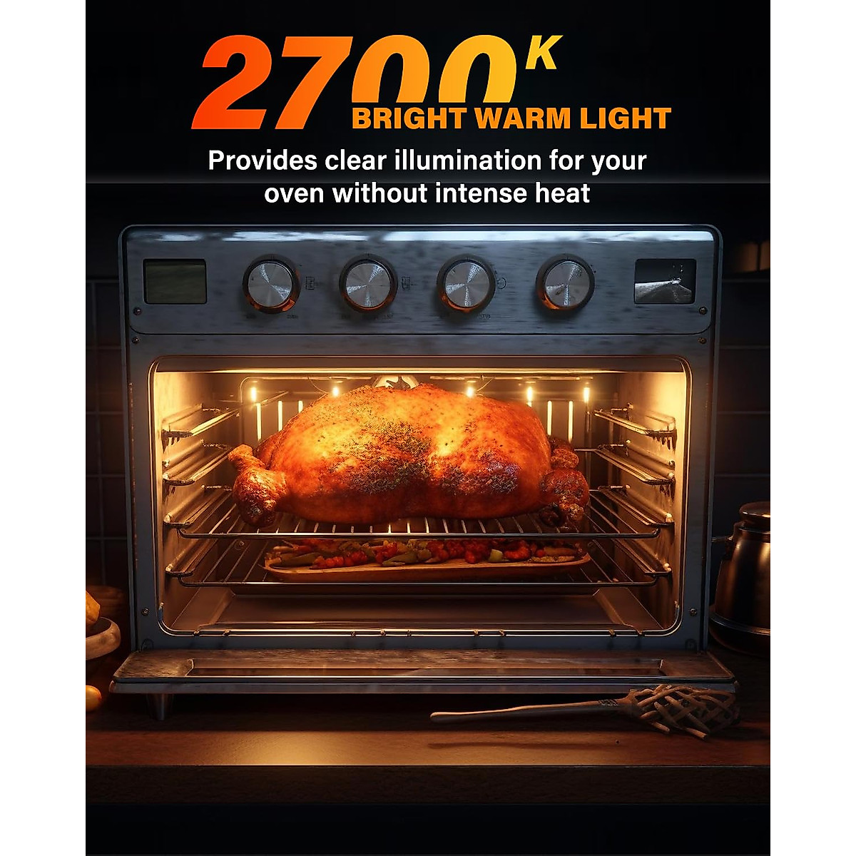 TobeBright 25 Watt Oven Light Bulbs Replacement 120V - E14 T25 Appliance Small Screw Light Bulb Warm White,Heat Resistant Bulb 300℃,Clear Glass,Dimmable for Microwave,Refrigerator,Oven,Salt Lamp