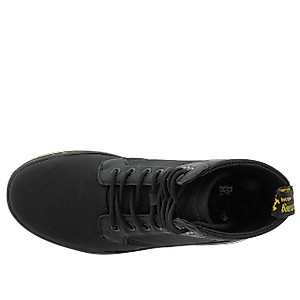 Dr. Martens, Black Extra Tough Poly+Rubbery, Combs 8 Eye Boot, Unisex, 15 US Women/14 US Men, Combat Boot