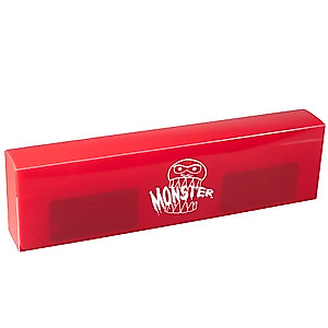 Monster Protectors Magnetic Five Deck Box - Red, Holds 375 Gaming TCGs, Self-locking Closure, Compatible w Standard & Smaller Size Gaming Trading Cards, Removable Construction, Gift
