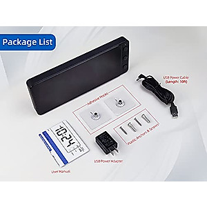 LED Digital Wall Clock with Large Display, Big Digits, Auto-Dimming, 12/24Hr Format, Battery Backup, Silent Wall Clock for Farmhouse, Kitchen, Living Room, Bedroom, Classroom, Office – White