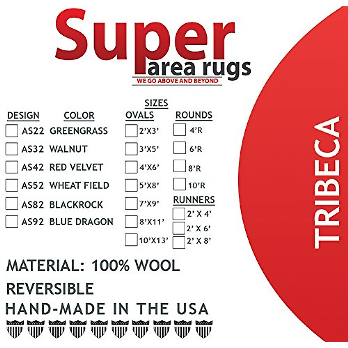 Super Area Rugs Tribeca Soft & Reversible Wool Braided Rug, Made in USA, Black Rock, 2' X 3'