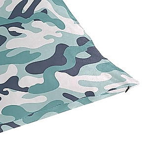 ZOEO Camo Camouflage Square Throw Pillow Covers Couch Decorative Pillow Cases Outdoor Sofa Cushion Cover Modern Decor for Bed Living Room 18" x 18"