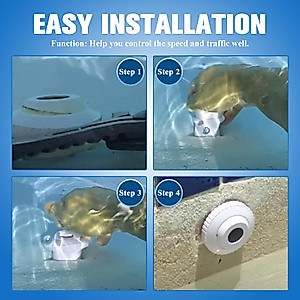 Funmit Pool Jet Nozzles 3/4" SP1419D Flow Inlet Fitting Opening Water Directional Pool Return Fittings, 6 Pack