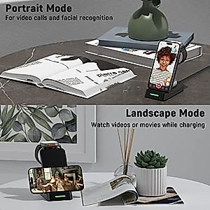 Wireless Charging Station for Apple Products 3 in 1 Wireless Charger Stand Compatible with Apple Watch Ultra 8 7 SE 6 5 4 AirPods Pro iPhone 14 13 12 11 Pro Max Multiple Devices Wireless Charger Dock