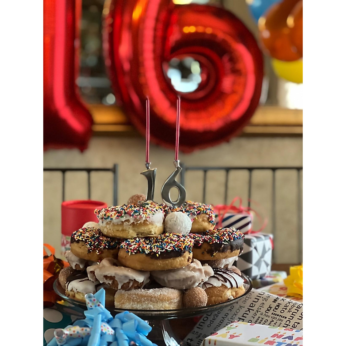 The Metal Magician Aluminum Birthday Candles, Silver Birthday Candles, 10 Birthday Candle Pack of 2, Birthday Candles for Cake, Sparkler Candles for Birthday Cake, Birthdate Candle Set of 2