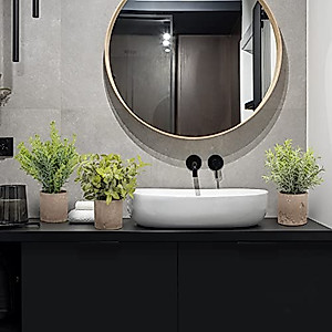 VaryFloral 3 Packs Small Fake Plants Artificial Potted Plants Set Realistic Eucalyptus Rosemary Mini Faux Greenery Potted Artificial Plants for Decoration for Home Décor Shelf Table Bathroom Indoor