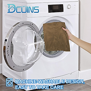 DCUINS Door Draft Stopper, 36 Inch Under Draft Guard Noise Blocker, Seal Bottom of Doors 30'' to 36'' Gap Filler up to 1.7'' Front Door Sweep, Machine Washable, Brown