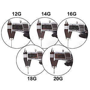 Ear Nose Piercing Needles - 100pcs Mix Body Piercing Needles 12g.14g.16g.18g.20g Individualized Package for Piercing Needle Supplies Piercing Kit