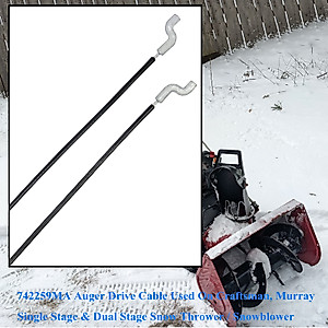 AILEETE 762259MA Auger Drive Cable for Craftsman Murray Single Stage & Dual Stage Snow Thrower Snowblower Drive Cable 762259 1501124MA