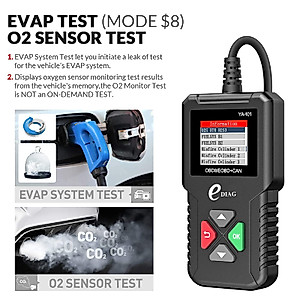 2024 Ver. EDIAG OBD2 Scanner YA-101 Auto Code Reader for Check Engine Light,O2 Sensor,EVAP Test,On-Board Monitor Test,Smog Check,OBD2 Diagnostic Scan Tool for All OBD2 Cars Since 1996-Upgrade Version