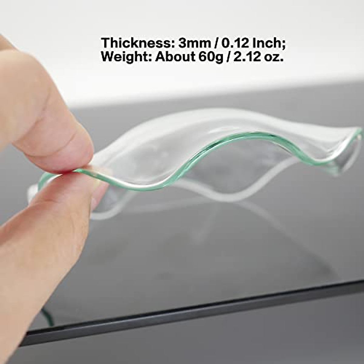 LYMGS 4.5" Replacement Flounces Oil Warmer Dish, 115mm Ruffle Edge Wax Melt Warmer Liner Glass Dish, Candle Warmer Bowl Plate Wax Tray for Scented Wax Aroma Therapy Lamp, 1 Pack