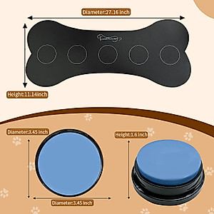 Set of 5 Color Dog Buttons with Rubber Mat for Communication,Dog Talking Buttons,Pet Buttons,Dog Training & Behavior Aids,Train Your Dog to Voice What They Want