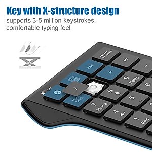 Bluetooth Number Pad Wireless & Wired 10 Key USB Keypad, Rechargeable Numpad for Laptops, Desktop, Computers Accessories Compatible with MacBook iPads ChromeBook EliteBook Notebook etc.