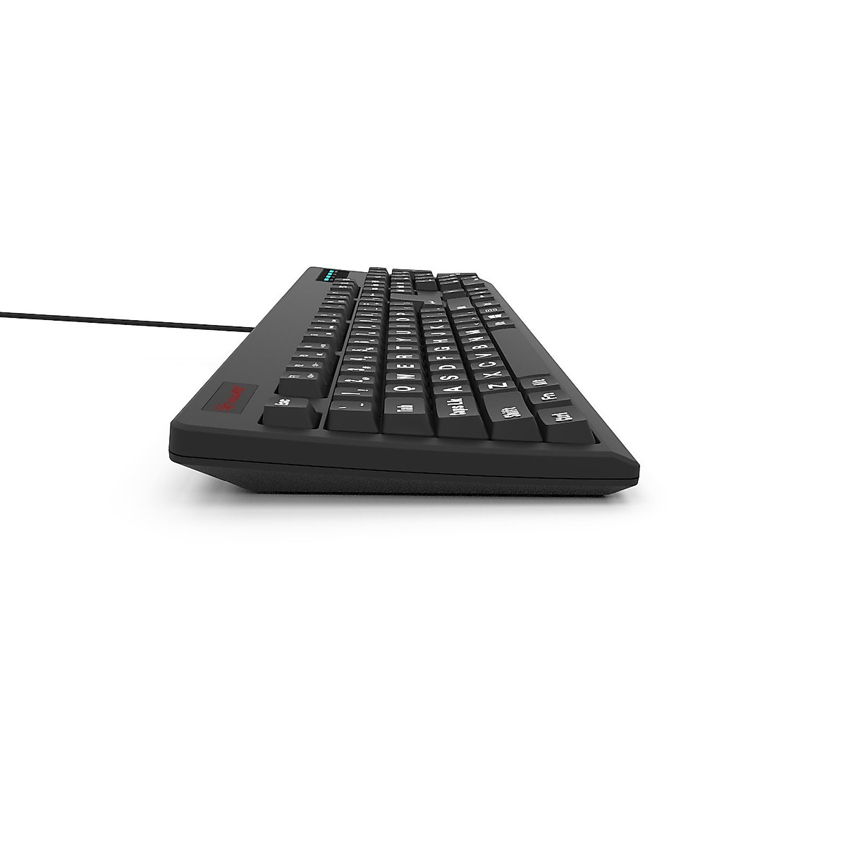 vitalASC New 104-Key Large Print USB Wired 7ft, Spill-Resistant, Sleek Black, Durable Keyboard for Laptop, Mac, TV, and Computer (Black)