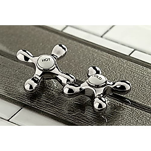 Kingston Brass KS7276AXBS English Country Bridge Kitchen Faucet, Polished Nickel, 8.31 x 8 x 6.88