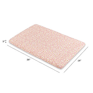 Babyletto 100% Organic Cotton All-Stages Bassinet Sheet, GOTS-Certified, Fitted 360°, Ultra-Soft and Breathable Muslin - Daisy