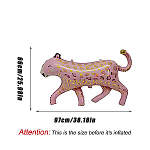 2PCS pink cheetah birthday decorations Leopard Foil Balloons jungle safari animal balloons print party decorations Mylar Balloon For Jungle Safari Theme Kids Baby Shower Birthday Party Decorations
